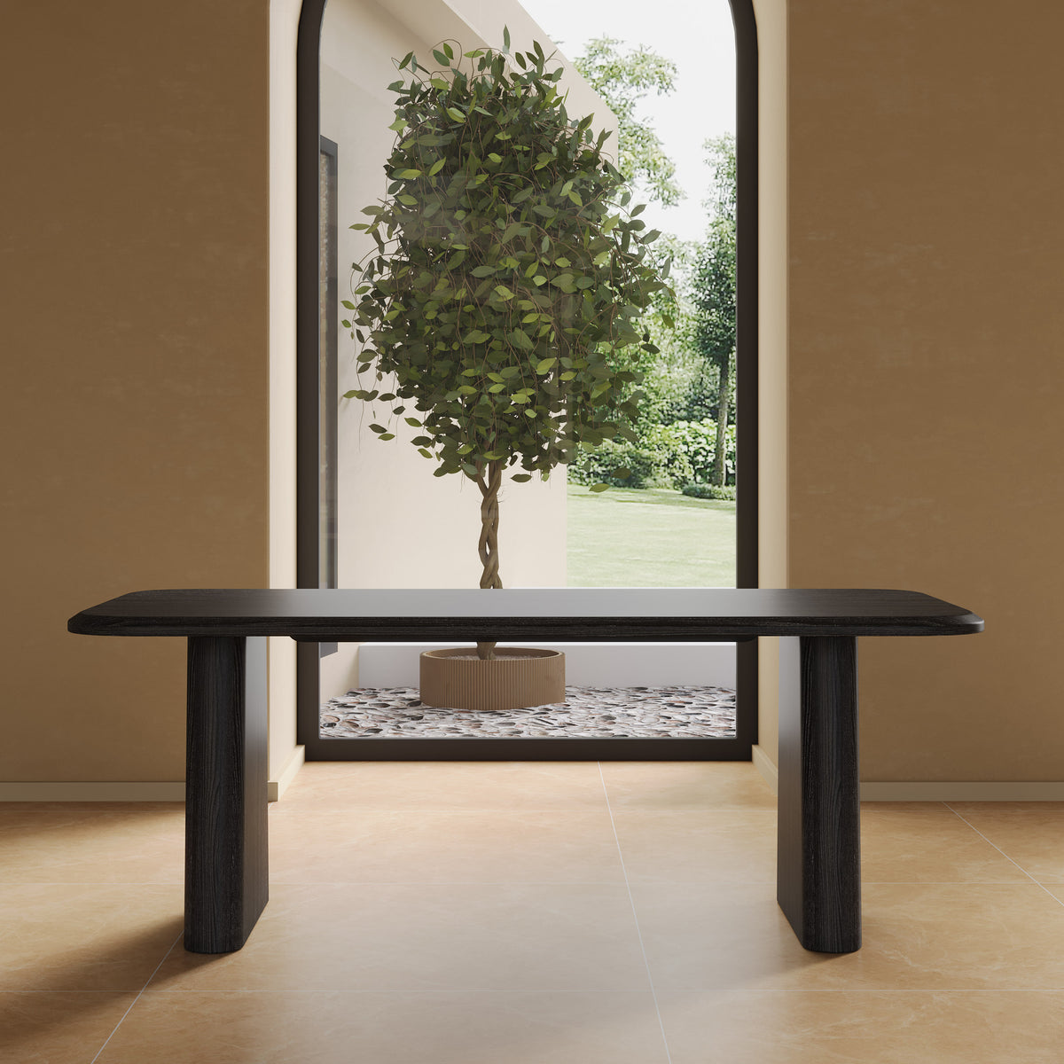 Micah dining table - Black wood – COMO decor